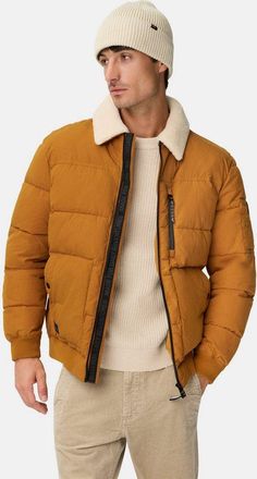 Camel Active Winterjacke mit abnehmbarem Kragen Langarm Abnehmbare Kapuze