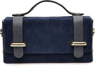 Anna Luchini Blau Rindsledertasche