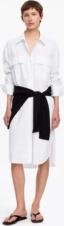 Arket Hemdkleid Aus Baumwolle -Wei&szlig;