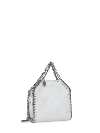 Stella McCartney Womens Tote Bag Falabella Tiny Pearl Grey Polyester Handbags Hand
