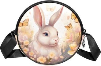 Generic Petit sac &agrave; bandouli&egrave;re circulaire pour femme, petit sac &agrave; bandouli&egrave;re avec fermeture &eacute;clair, bretelles r&eacute;glables, sac &agrave; main rond d&eacute;contract&eacute; pour fe