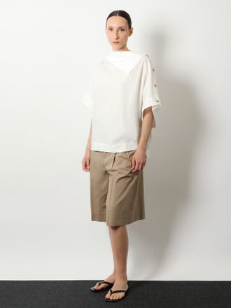 SOEUR Womens Bermuda Shorts Imogen Beige Organic Cotton