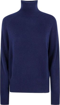 Seventy Pull &agrave; col roul&eacute; en cachemire - Femme - Pulls - Bleu - Taille: 40 FR