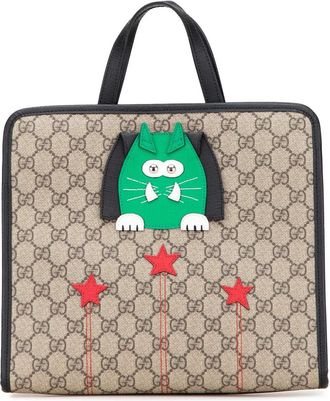 Gucci Shopper - Childrens GG Supreme Cat Tote - Gr. unisize - in Braun - f&uuml;r Damen
