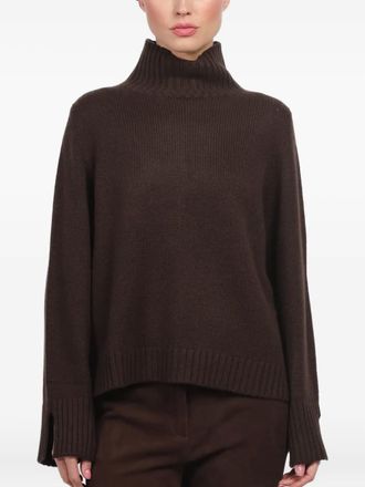 Allude Pullover mit gerippten Details - Braun