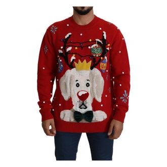 Dolce & Gabbana Rundhals-Pullover - - Knitwear - Herren - Rot - XS