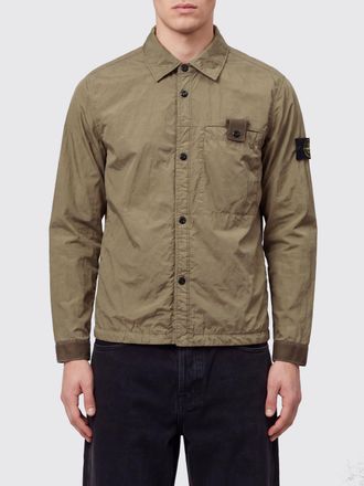 Stone Island Surchemise Crinkle Reps NY en nylon recycl&eacute; avec logo
