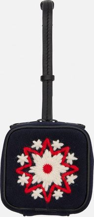 Moncler Bestickte Clutch mit Leder