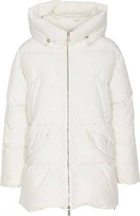 Moorer Femme, Vestes, Blanc, Taille: 40 FR Manteau Blanc Hiver