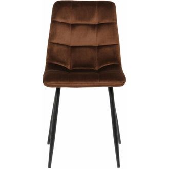 Clp Ensemble moderne de 2 chaises dîner avec cadre noir et siège en velours différentes couleurs colore : marron