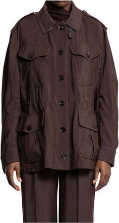 Tom Ford Femme, Vestes, Brun, Taille: 36 FR Veste Terrain en M&eacute;lange de Laine