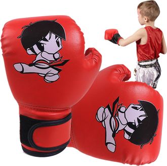 Generic Muay Thai Kinderhandschuhe, Boxhandschuhe f&uuml;r Kinder, schwere Taschenhandschuhe mit Cartoon-Motiv, PU | Gear Gear f&uuml;r Kinder, Trainingsger&auml;t im Fitnes