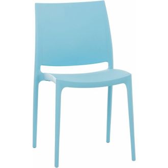 Clp Chaise de jardin empilable en polypropyl&egrave;ne Couleur : C&eacute;leste
