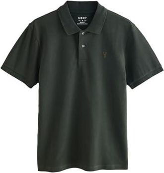 Next Homme Polo Slim en piqué à Manches Courtes Rich Olive Green M
