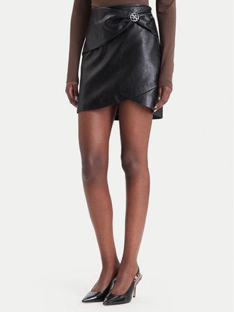 Guess Rock aus Kunstleder W6BD27 W4251 Schwarz Slim Fit