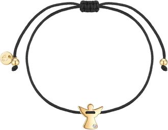 Glanzst&uuml;cke M&uuml;nchen Armband - Sterling Silber Armband Lab Grown Diamond Engel - Gr. ONESIZE - in Gold - f&uuml;r Damen