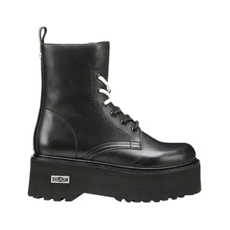 Cult Femme, Chaussures, Noir, Taille: 40 EU Bottes en cuir noir