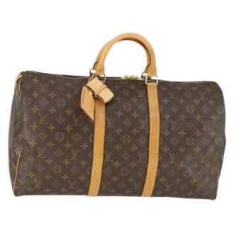 Louis Vuitton Sac Week-End Vintage en Toile Pr&eacute;-owned - Femme - Pre-owned - Brun - Taille: ONE Size