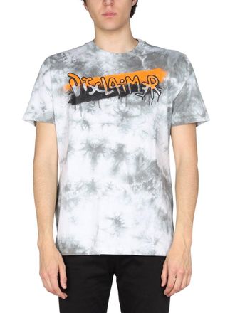 Disclaimer Logo-Print Cotton T-Shirt - Gray