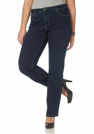 Arizona Gerade Jeans ARIZONA Curve-Collection, Damen, Gr. 50, N-Gr, blau (rinsed), Jeans, Obermaterial: 99% Baumwolle, 1% Elasthan, clean, Basic, normal lang,