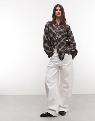 Wrangler kariertes Hemd in Braun