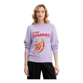 Farm Rio Rundhals-Strickware - - Knitwear - Damen - Lila - L