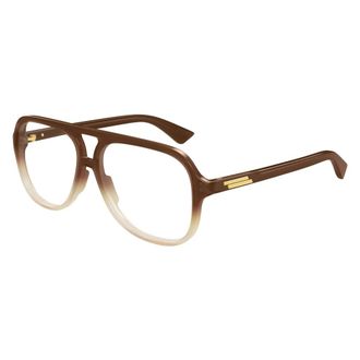Bottega Veneta unisex, Accessoires, Brun, Taille: 56 MM Lunettes Pilote
