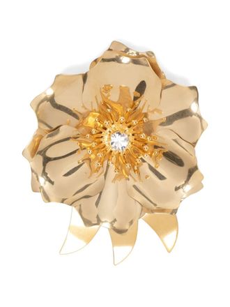 Miu Miu broche ornée de cristaux à fleur