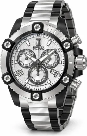 Invicta Jason Taylor 51283 Herrenuhr - Quarzwerk - Edelstahl mit silbernem Zifferblatt - 50 mm