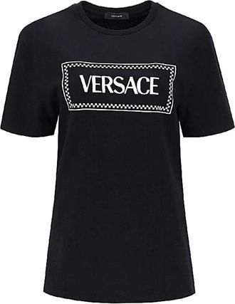 Versace Femme, Tops, Noir, Taille: 36 FR T-Shirt