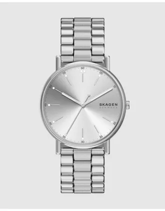 Skagen Signatur Dreizeigeruhr aus Edelstahl in Silber