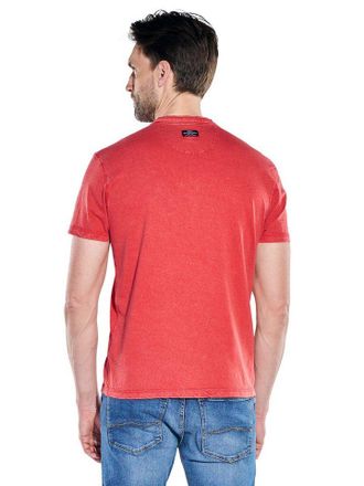 Engbers T-Shirt Herren Henley T-Shirt mit Knopfleiste, Feuerrot