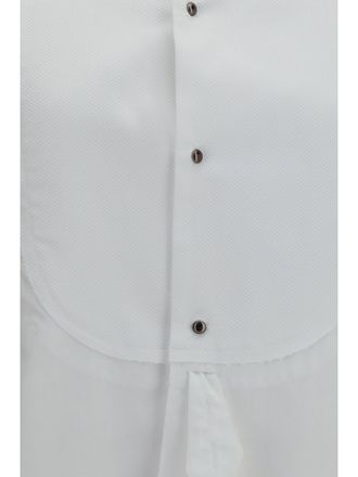 Maison Margiela Womens Shirt Band Collar White Cotton