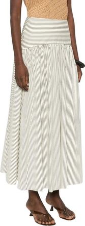 Staud Staud, Femme, Jupes, Beige, Taille: 36 FR Panelled Maxi Skirt