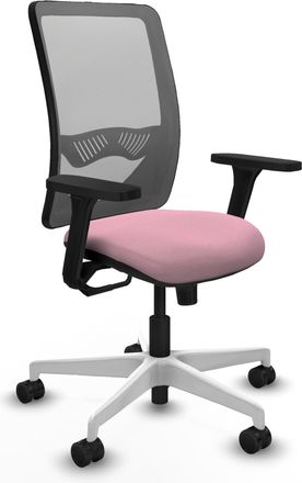 Piqueras y Crespo Schreibtischstuhl mit Rollen, Rosa, Zulema mit 3D-Armlehnen, h&ouml;henverstellbare Lendenwirbelst&uuml;tze, ausgestattet mit Sincro 3 Positionen und Schneidesc