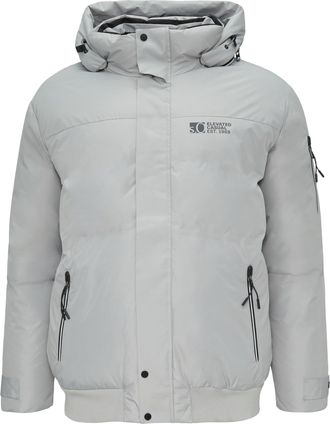 s.Oliver Wasserabweisender wattierter Blouson mit Kontrast-Details Taubengrau 4XL