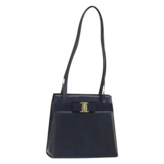 Ferragamo Sac bandouli&egrave;re en cuir Pre-owned - Femme - Pre-owned - Bleu - Taille: ONE Size