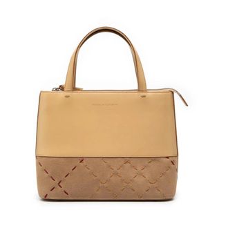 Burberry Sac cabas structur&eacute; en cuir Pre-owned - Femme - Pre-owned - Brun - Taille: ONE Size