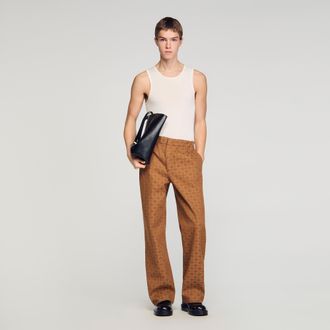 Sandro Weite Jacquard-Jeans Square Cross