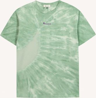 Faguo T-shirt tye and dye vert menthe - LUGNY