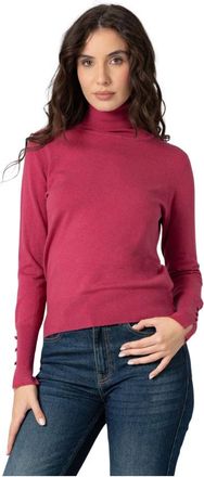Kocca Femme, Pulls, Rouge, Taille: 36 FR Haut moulant &agrave; col montant