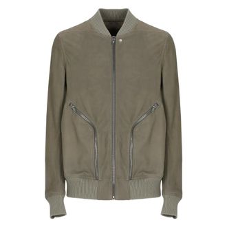 Rick Owens Homme, Vestes, Gris, Taille: M Blouson Bomber en Cuir
