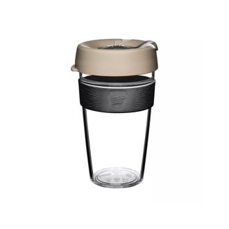 KeepCup Kaffeetasse von KeepCup Clear-Edition-Milch, 454 ml, Schwarz