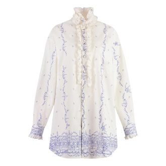 Philosophy di Lorenzo Serafini Baumwoll-Popeline Hemdblusenkleid - - Blouses & Shirts - Damen - Wei&szlig; - S