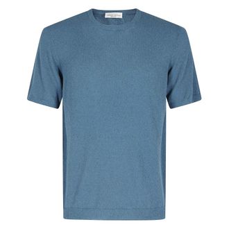 Roberto Collina Girocollo MC - - Tops - Herren - Blau - M
