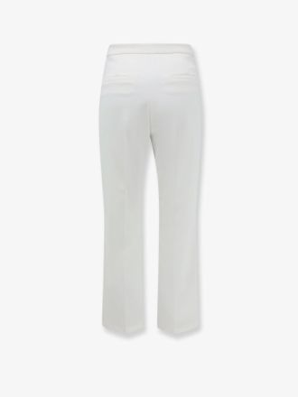 Elisabetta Franchi Womens Trousers White Monogram Detail Polyester