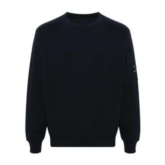 C.P. Company Diagonal Raised Fleece Crewneck Sweatshirt - - Sweatshirts & Hoodies - Herren - Blau - 2XL