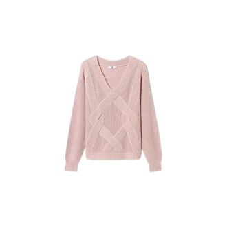 Twinset Femme, Pulls, Rose, Taille: 36 FR Pull col en V