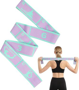 Generico Stretchband | 8 elastische Abschnitte - Widerstandsband - elastisches Kindertraining f&uuml;r Tanz, Pilates, Gymnastik und Zuhause