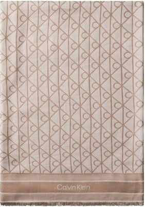 Calvin Klein Foulard &agrave; motifs bords effiloch&eacute;s